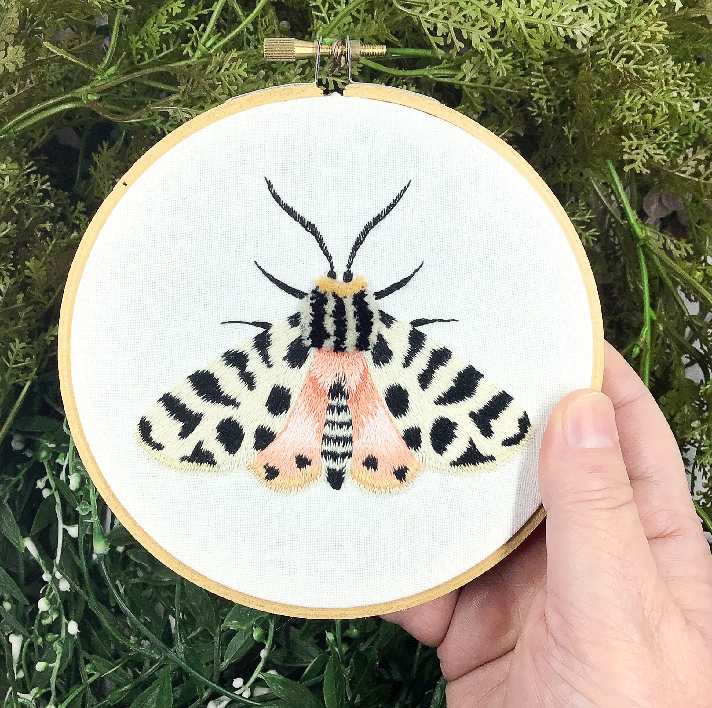 Hand Embroidery Pattern. PDF. Tiger Moth. Apantesis - Etsy