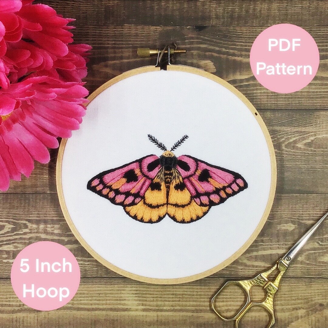 Hand Embroidery Pattern. PDF. Sheep Moth Pattern. How to Pattern. Step ...