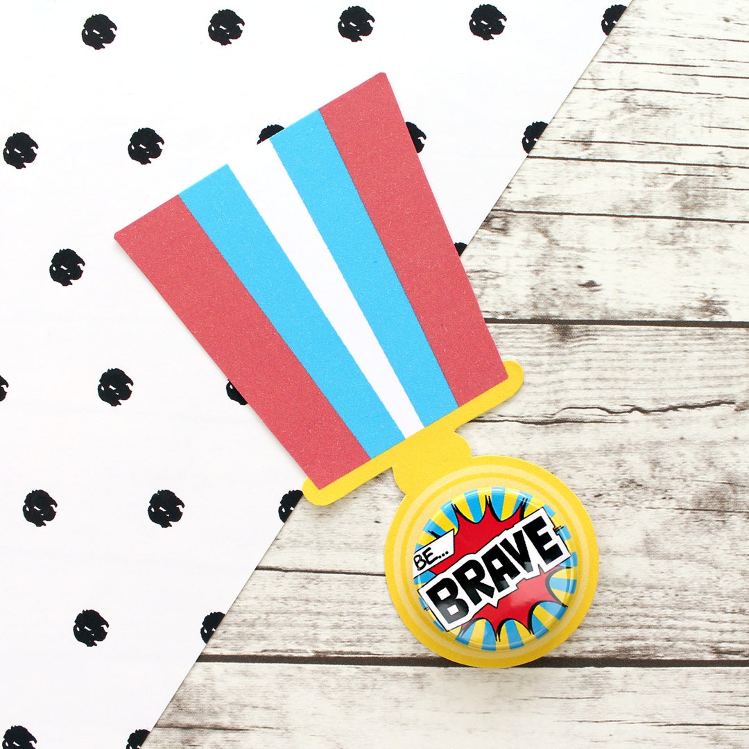 Be Brave Medal Button Badge - Etsy