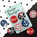 Fun Pirate Button Badges -set of Four - Etsy UK