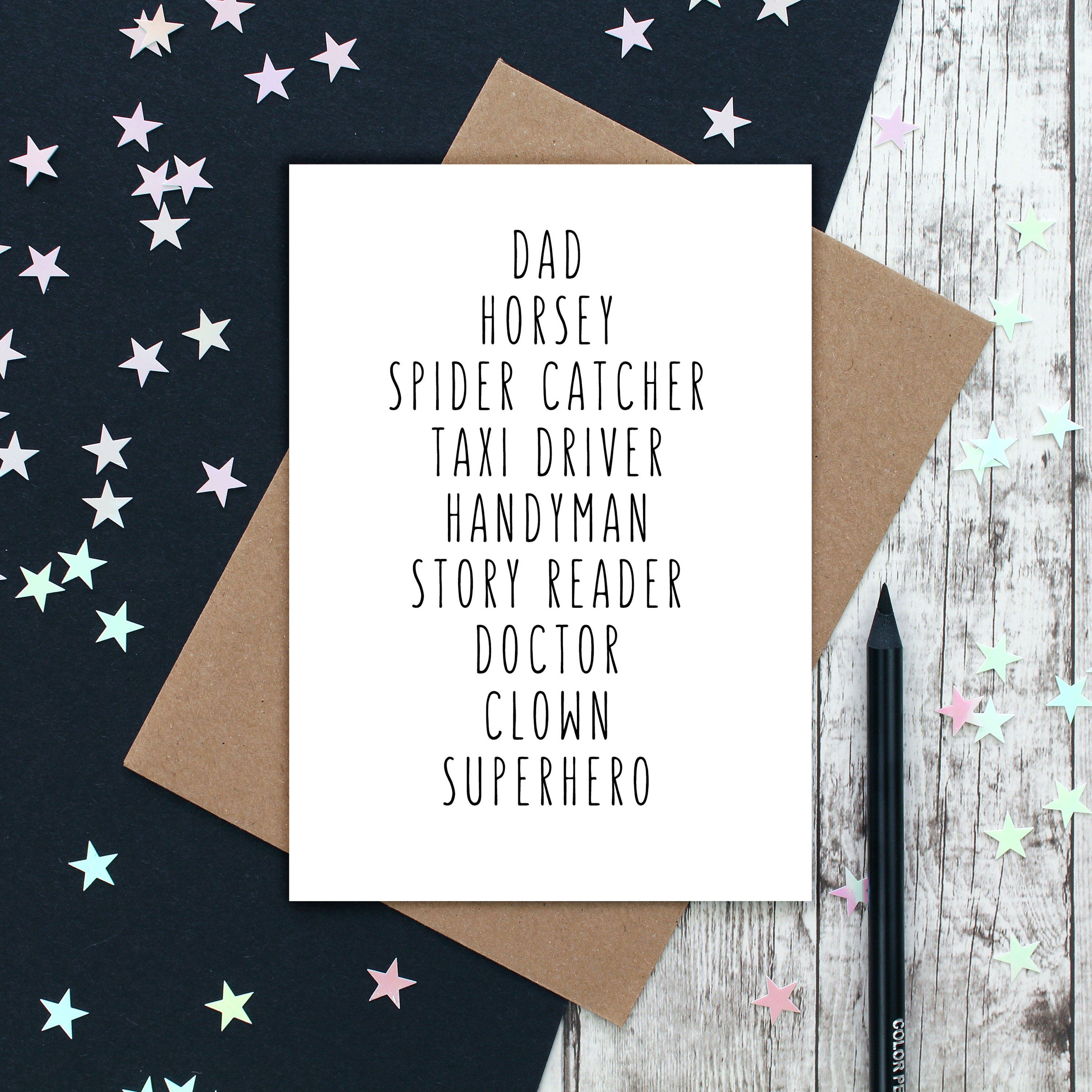 Dad Roles Funny Father's Day Card - Etsy UK