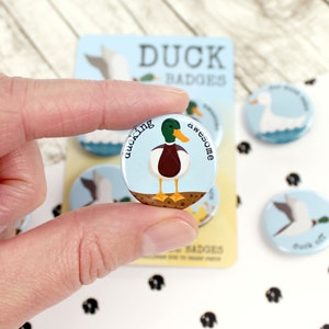 Duck Rude Word Pun Pin Badges - Set of Four - Etsy UK