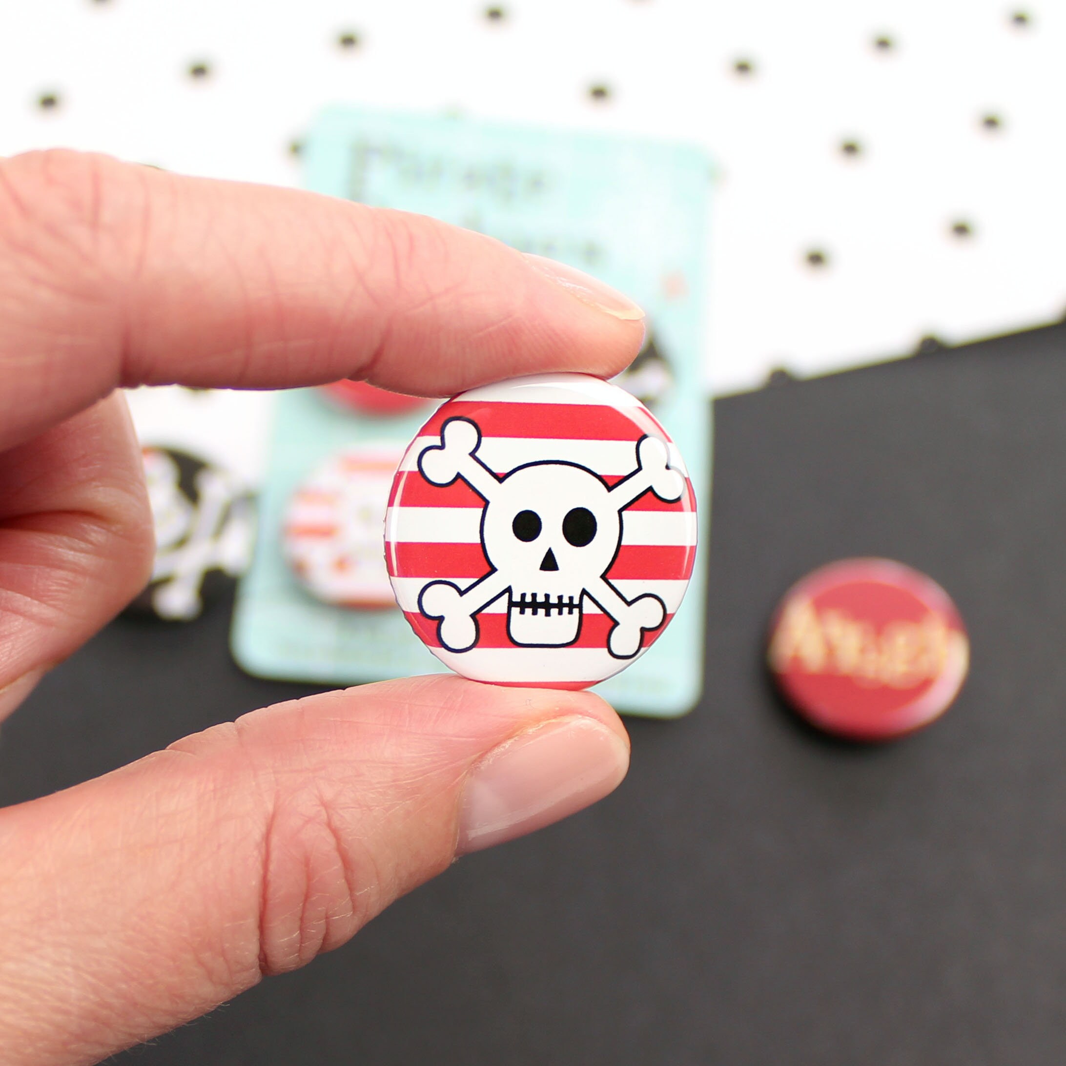 Fun Pirate Button Badges -set of Four - Etsy UK