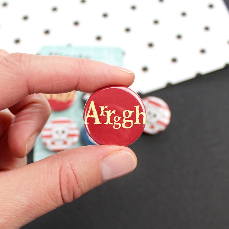 Fun Pirate Button Badges -set of Four - Etsy UK