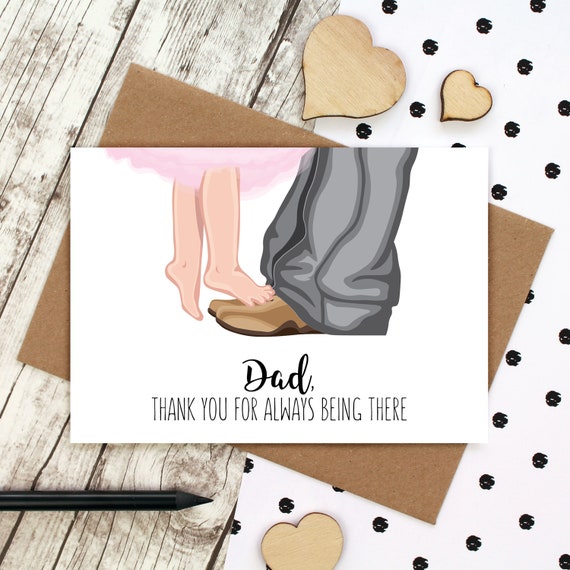 Dad Thank You for Always Being There Father's Day Card - Etsy UK