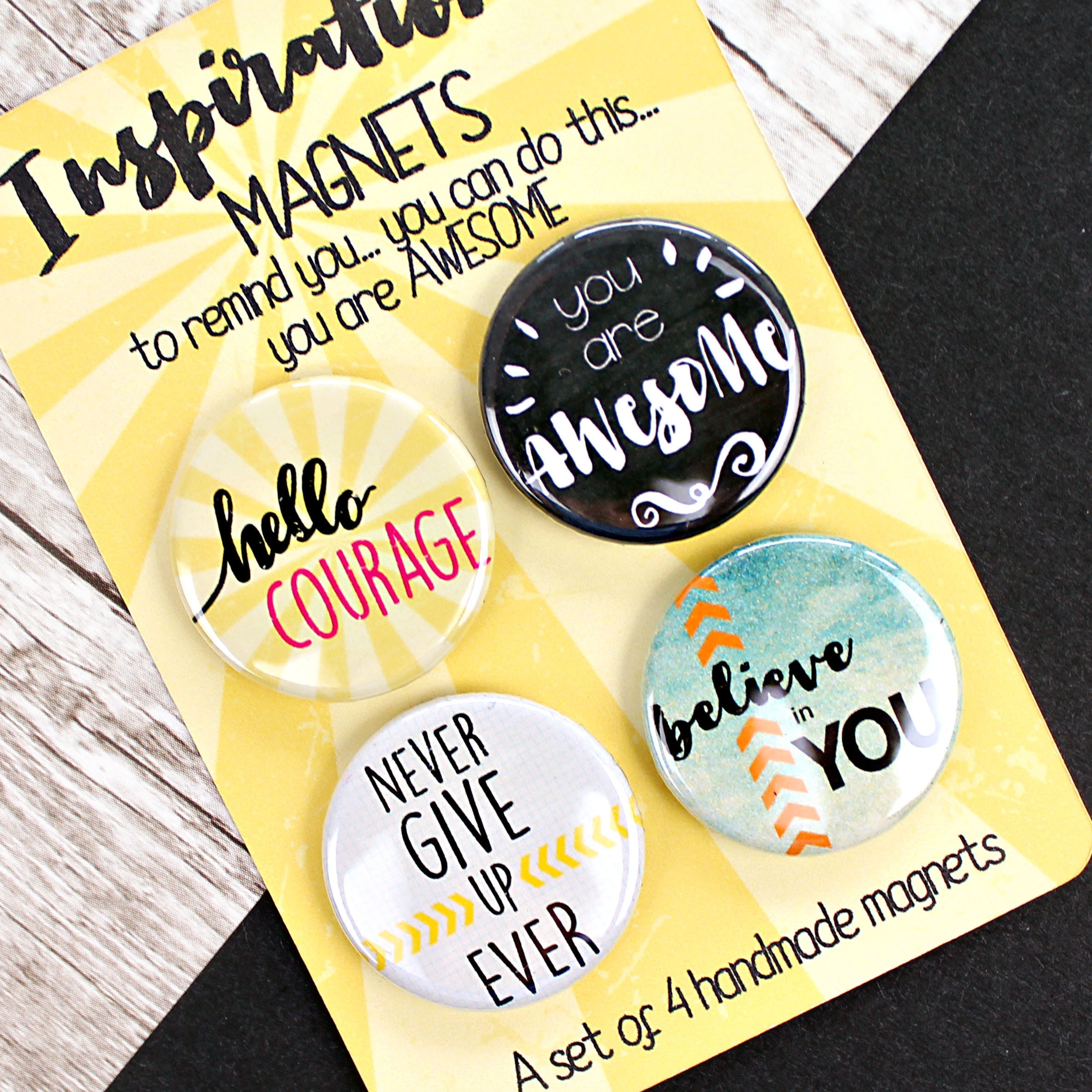 Inspirational Fridge Magnets Set of Four - Etsy UK