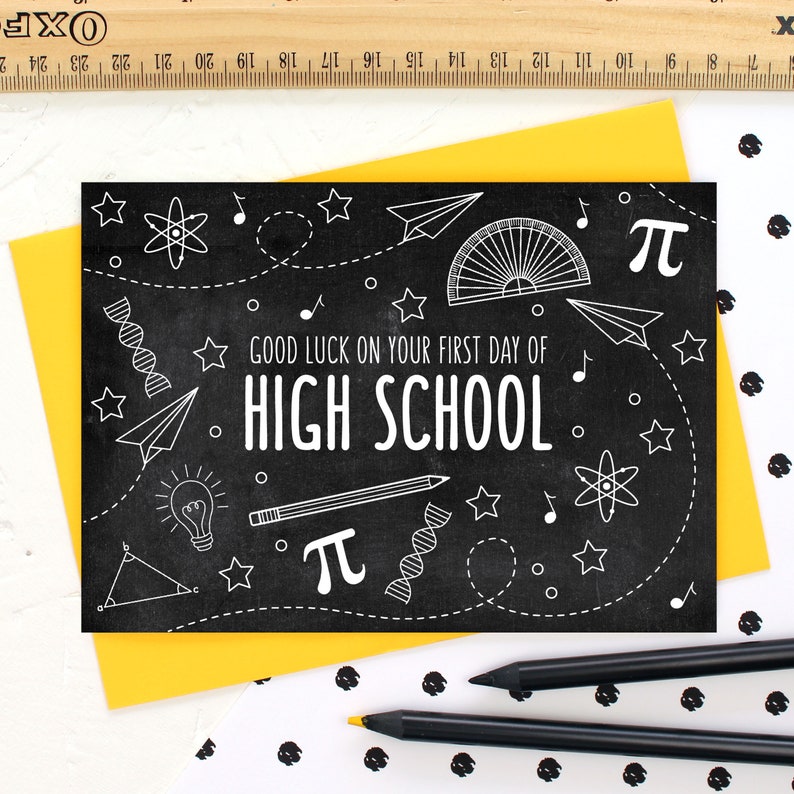Good Luck on Your First Day of High School Card - Etsy UK