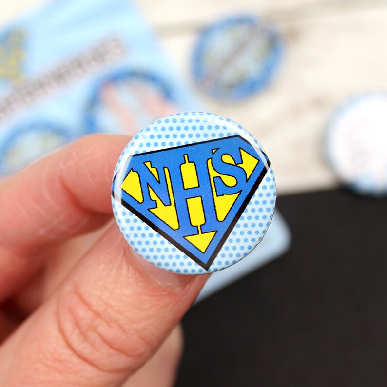 NHS Superheroes Pin Badges - Set of Four - Etsy UK