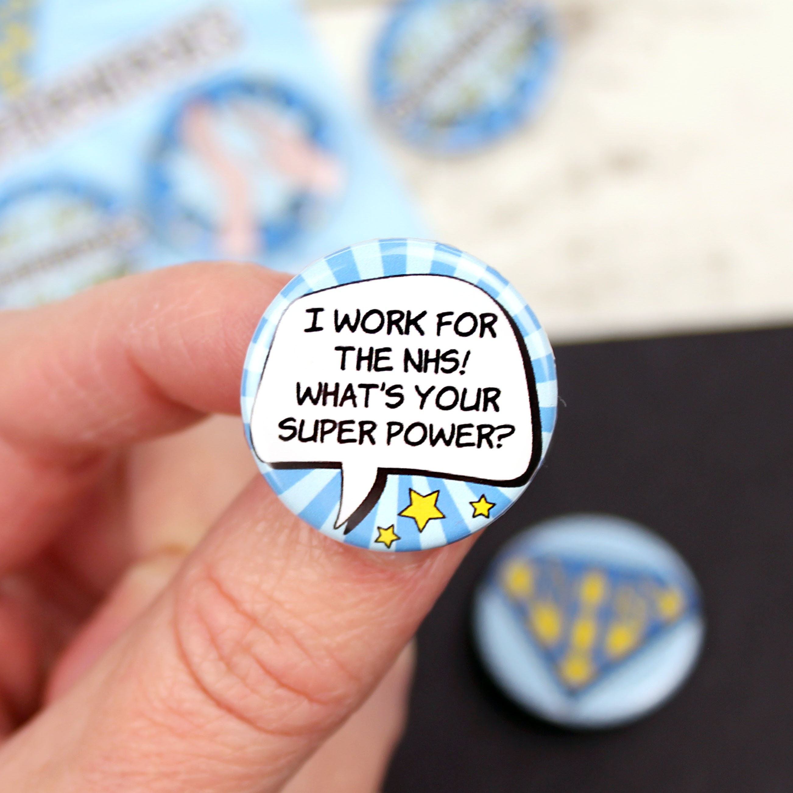 NHS Superheroes Pin Badges Set of Four - Etsy UK