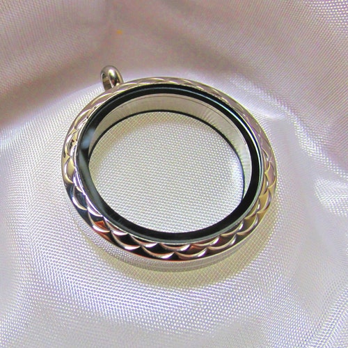 2pc 30mm Crystal Floating Memory Stainless Steel Locket Living - Etsy