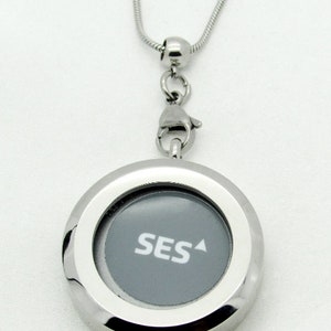 Stainless Steel Silver Plain Necklace for Apple AirTag Holder Many ...