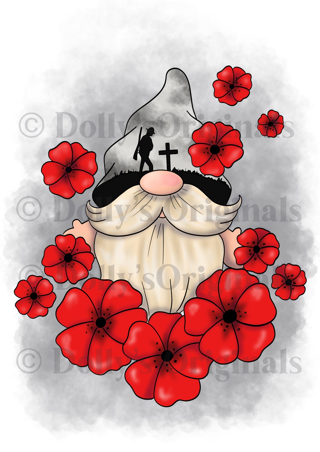 Remembrance Day Poppy Gonk Gnome PNG Sublimation Digital Download Clip ...