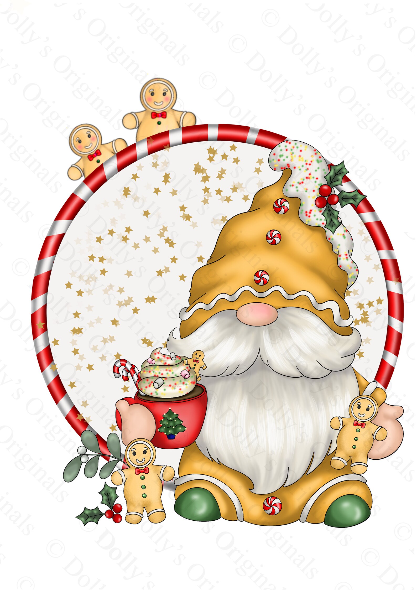 Gingerbread Man Gonk PNG Digital Download Clipart for - Etsy