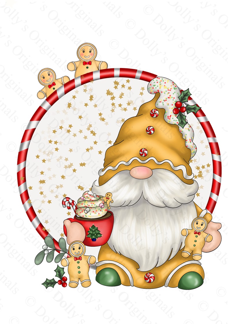 Gingerbread Man Gonk PNG Digital Download Clipart for - Etsy