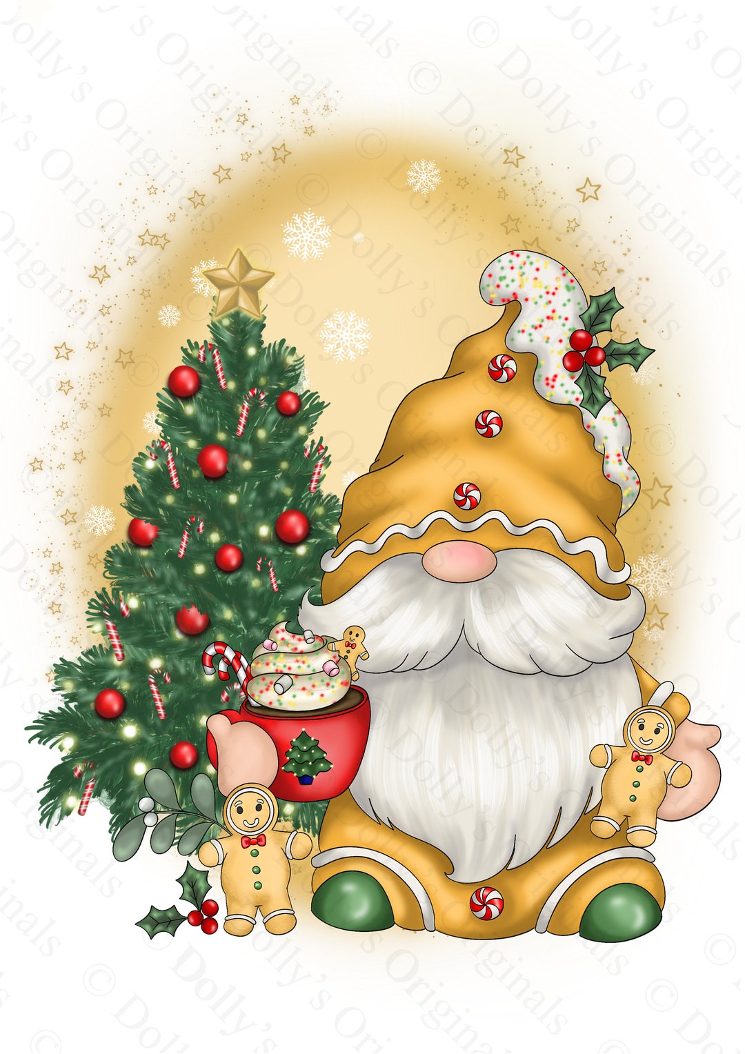 Gingerbread Man Gonk PNG Digital Download Clipart for Sublimation ...