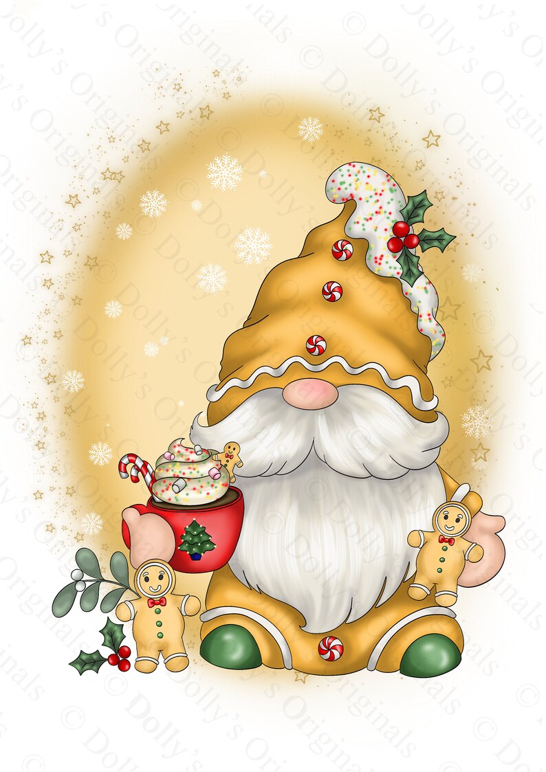 Gingerbread Man Gonk PNG Digital Download Clipart for - Etsy