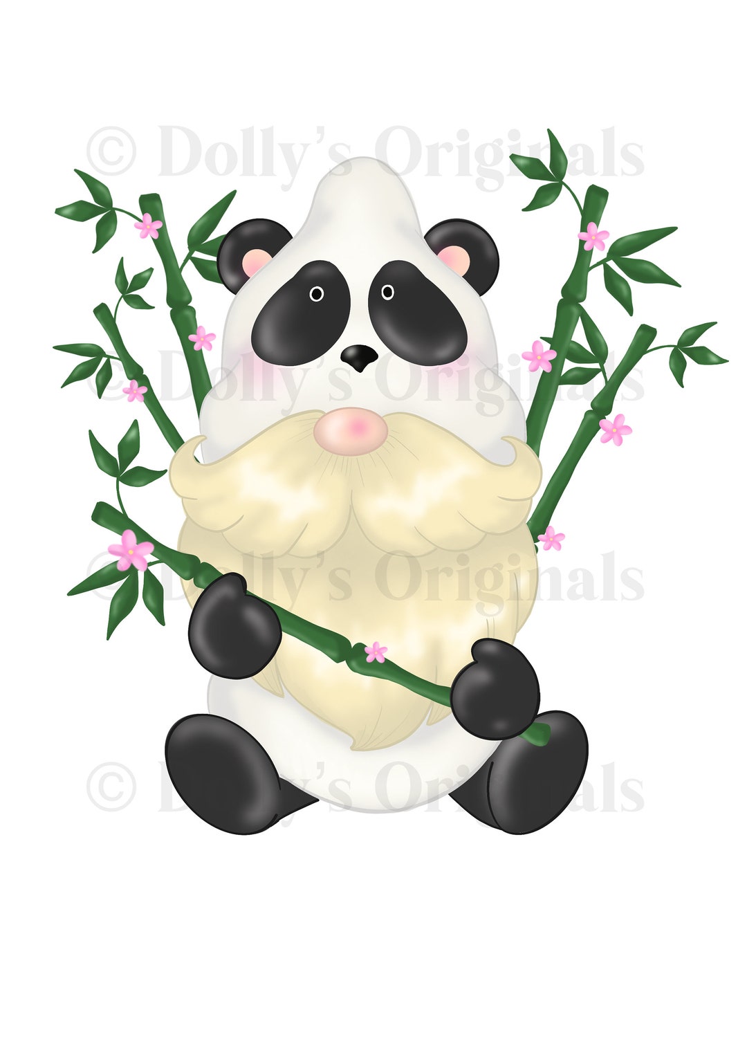 Panda Gonk Gnome PNG Sublimation Digital Download Clipart - Etsy