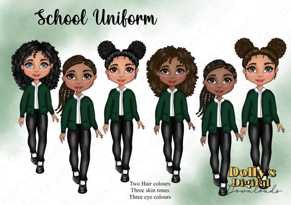 Green School Uniform Clip Art