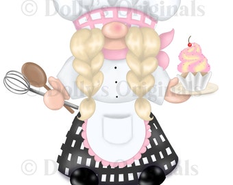 Chef Baker Pie Maker Gonk Gnome Png Clip Art File for Sublimation - Etsy UK