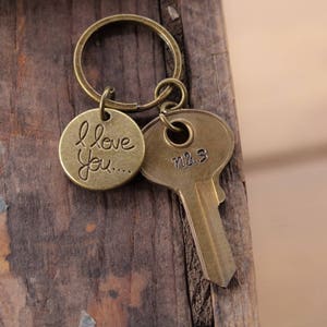 Custom Key Keychain, Couples Keychain, I Love You Keychain, Long ...