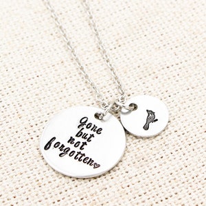 Gone but Not Forgotten Necklace, Memorial Necklace, Cardinal Jewelry ...