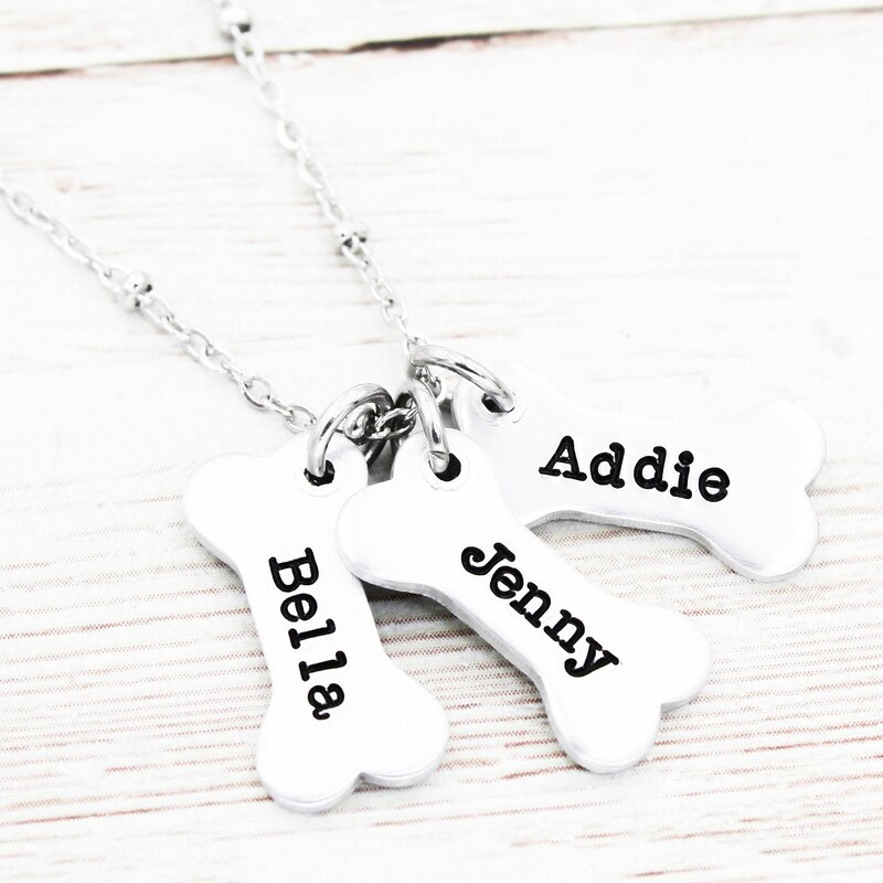 Dog Name Necklace - Etsy