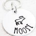 Moose Dog Name Tag, Moose Pet ID Tag, Moose Dog Collar ID Charm, Dog ...