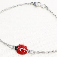 Ladybug Bracelet, Ladybug Anklet, (many Colors to Choose) - Etsy