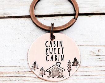 Cabin Keys Keychain for Cabin Cottage Keychain Gift for - Etsy