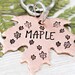 Maple Leaf Dog Name Tag Nature Pet ID Tags Fall Dog ID Tag - Etsy