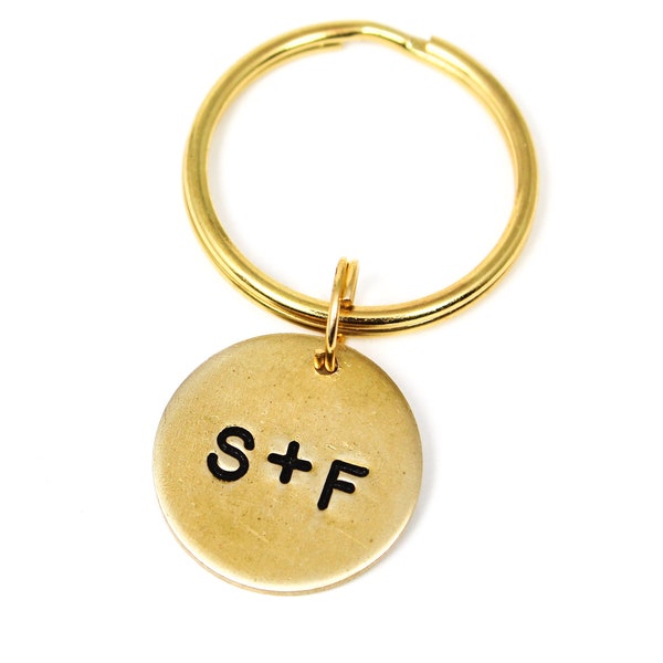 Initial Keychain - Etsy