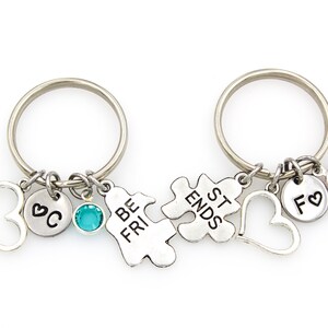 Best Friends Keychain Set, Personalized Friendship Keychains, Custom ...