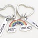 Personalized Best Friend Rainbow Keychain Set, Matching Friendship ...