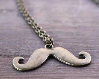 Mustache necklace | Etsy