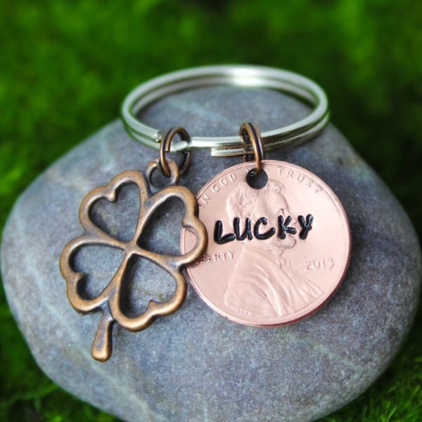 Lucky Penny Keychain - Etsy