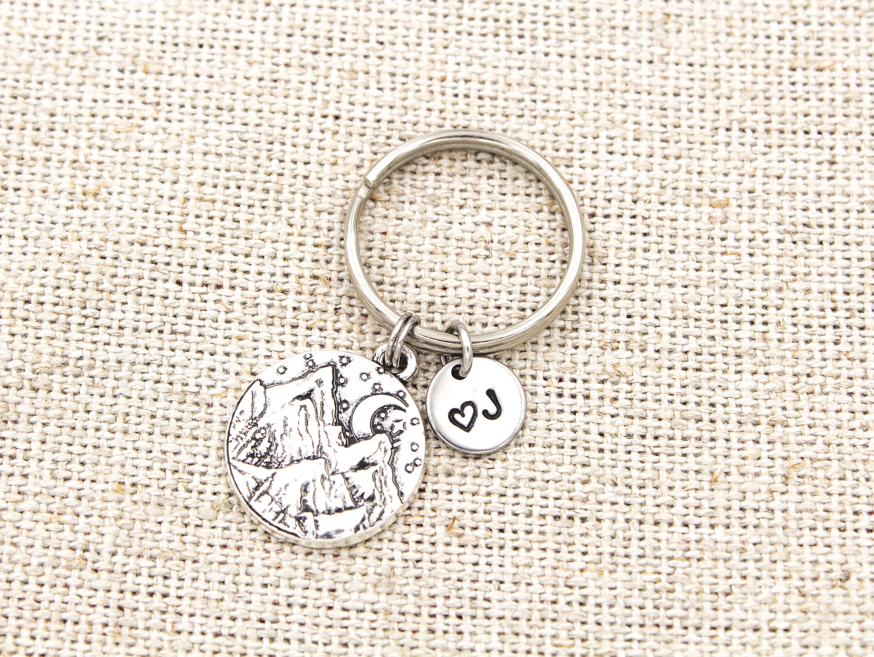 Mountain Scene Keychain Mountains Keyring Gift For Hiker | Etsy