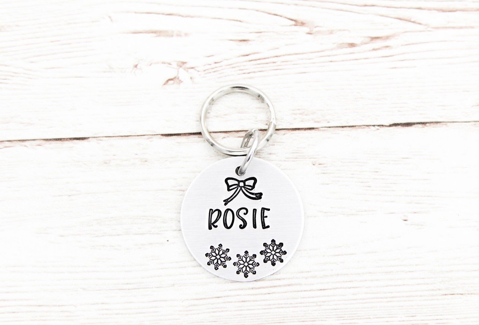 Christmas Dog Name Tag Winter Pet ID Tag Holiday Dog ID - Etsy