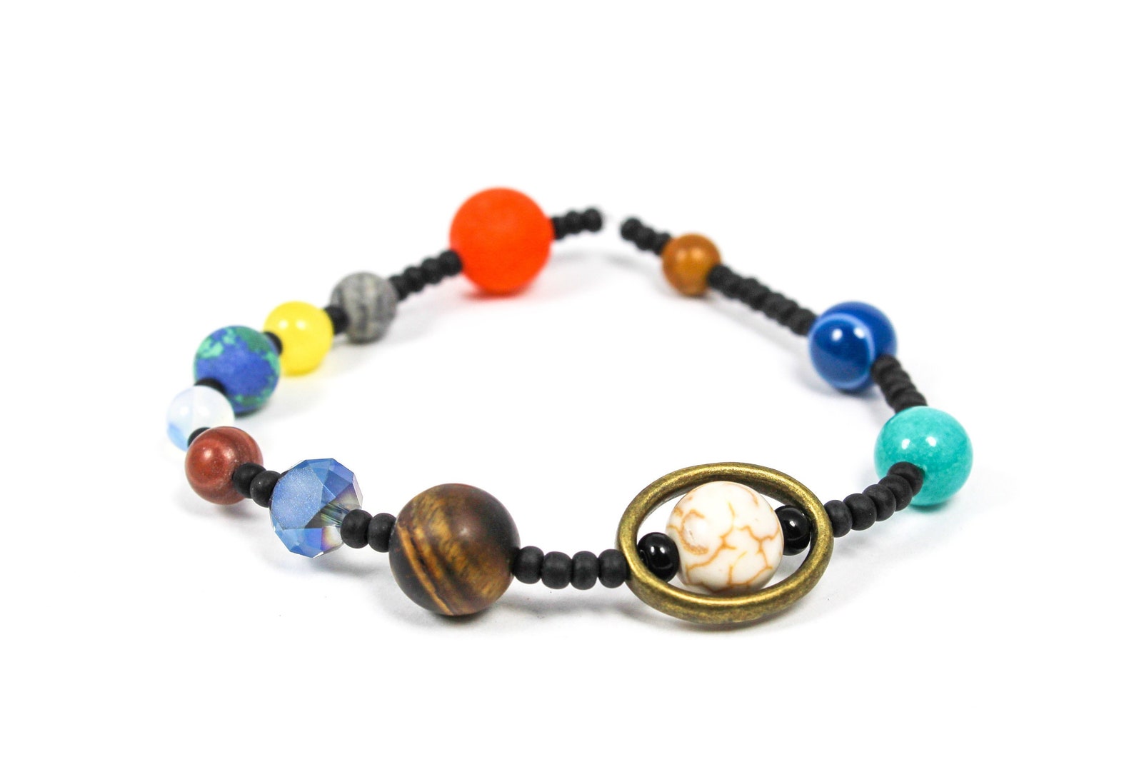 Planetary Bracelet, Planet Bead Bracelet, Solar System Jewelry ...