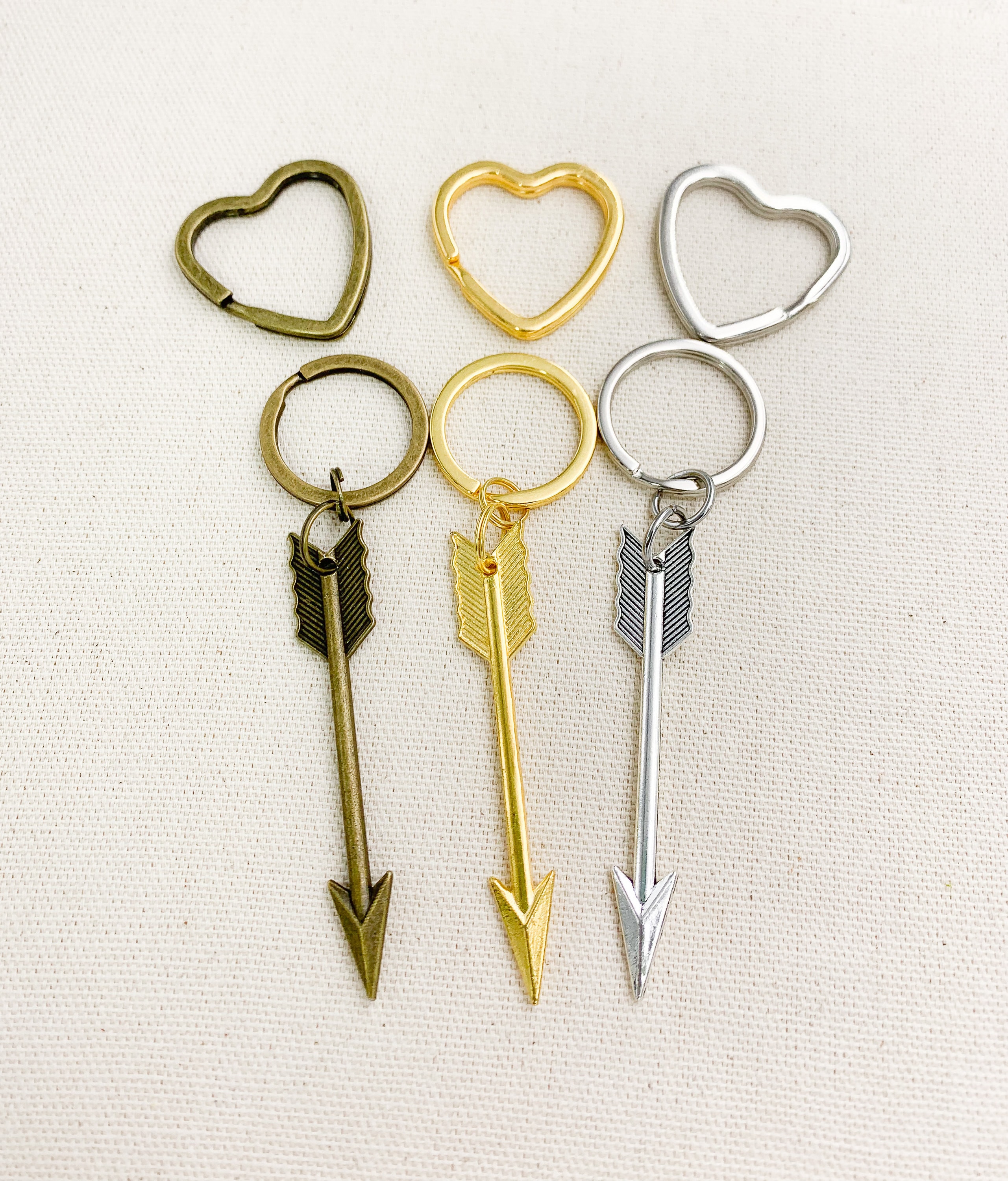 Arrow Keychain, Simple Arrow Keyring, Arrow Charm Key Ring, Unisex ...