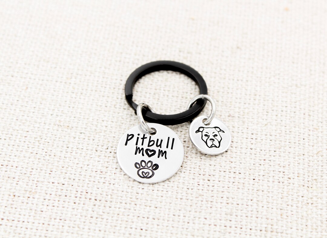 Pitbull Mom Keychain, Pit Bull Keychain, Rescue Mom Keychain, Dog ...