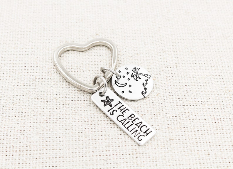 The Beach is Calling Keychain, Beach Keyring, Beach Lover Gift, Beach ...