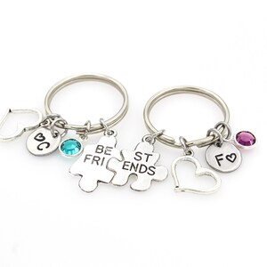 Best Friends Keychain Set, Personalized Friendship Keychains, Custom ...
