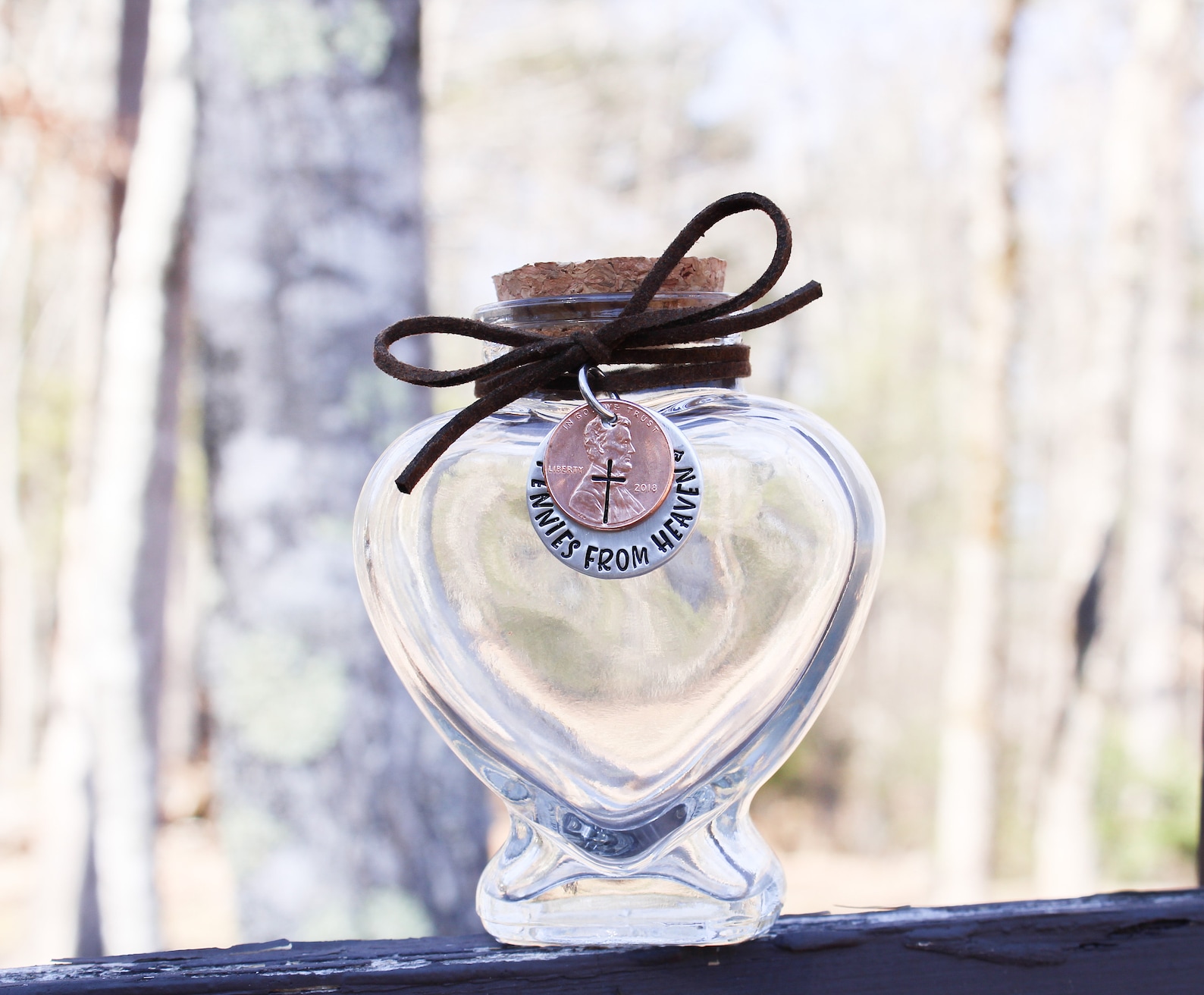 Heart Pennies From Heaven Jar, Memorial Keepsake, in Memory of Gift ...