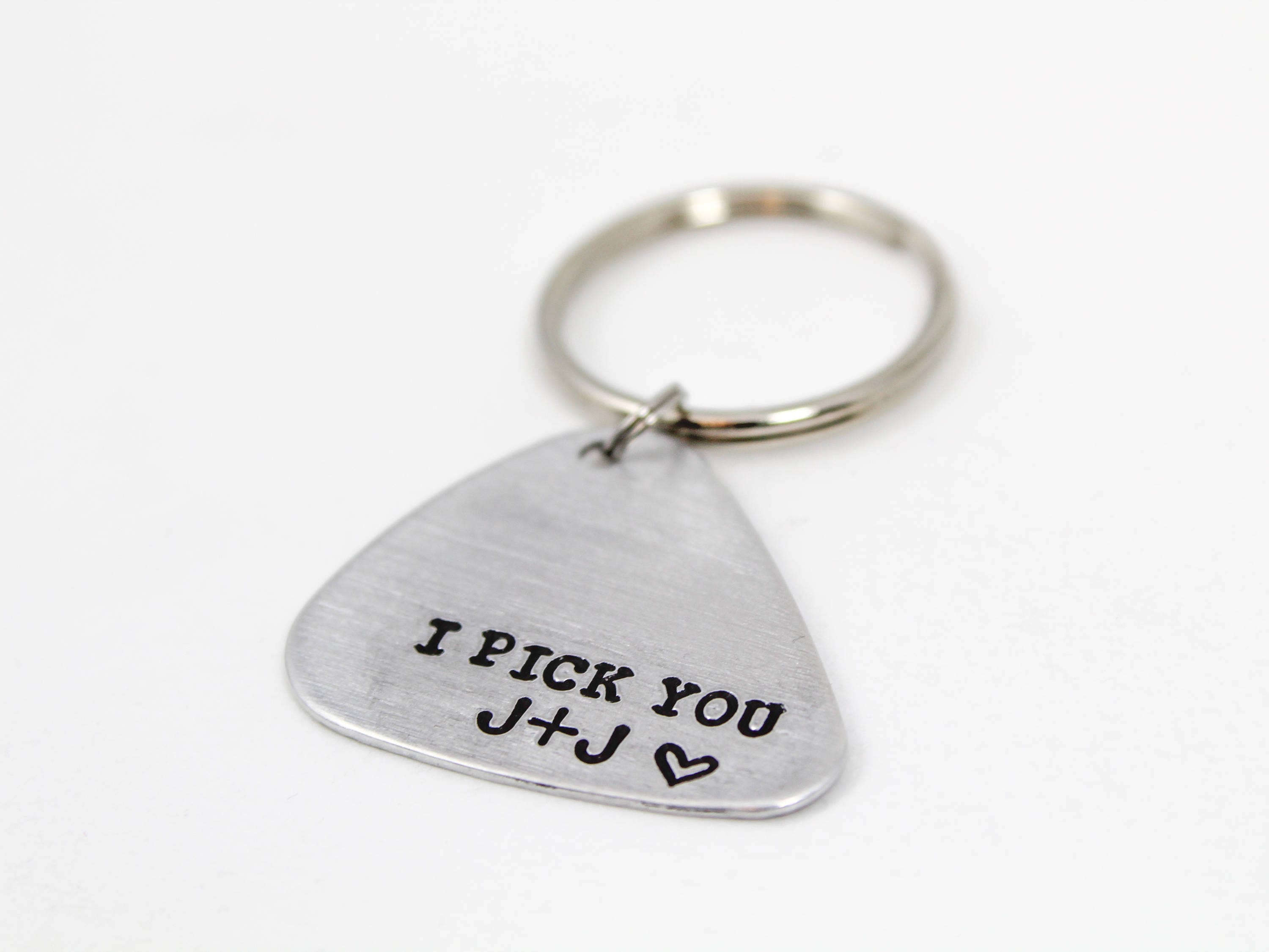 Custom Guitar Pick I Pick You Guitar Pick Keychain Couples | Etsy