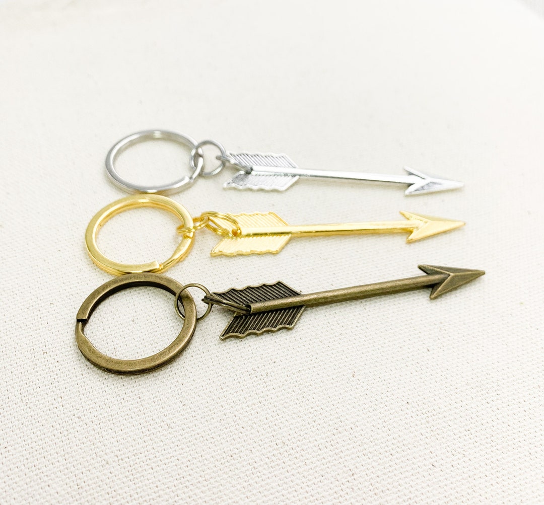 Arrow Keychain, Simple Arrow Keyring, Arrow Charm Key Ring, Unisex ...