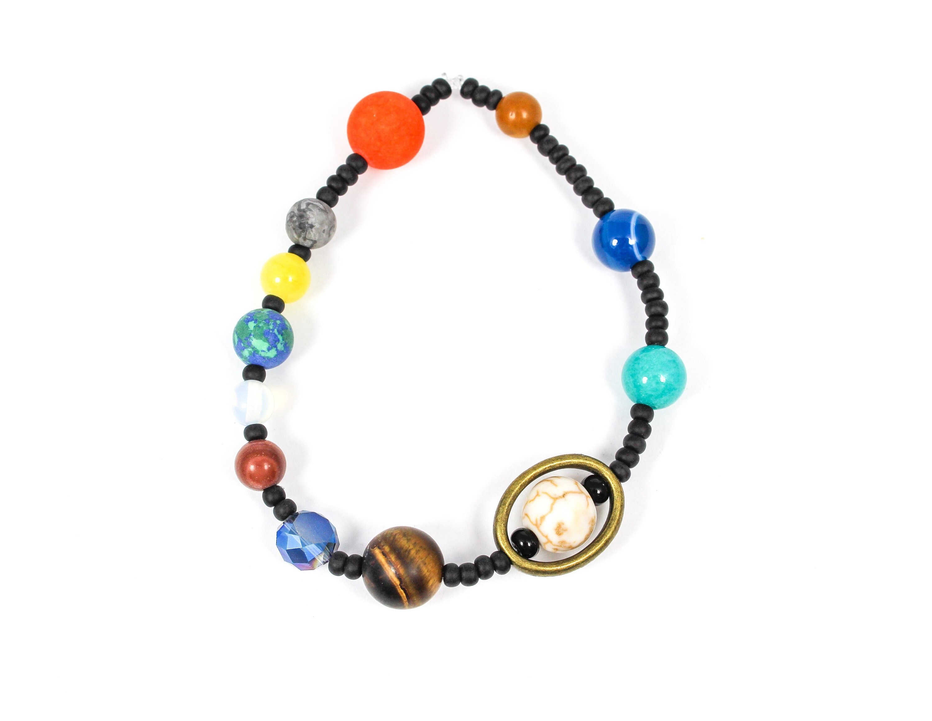 Planetary Bracelet, Planet Bead Bracelet, Solar System Jewelry ...