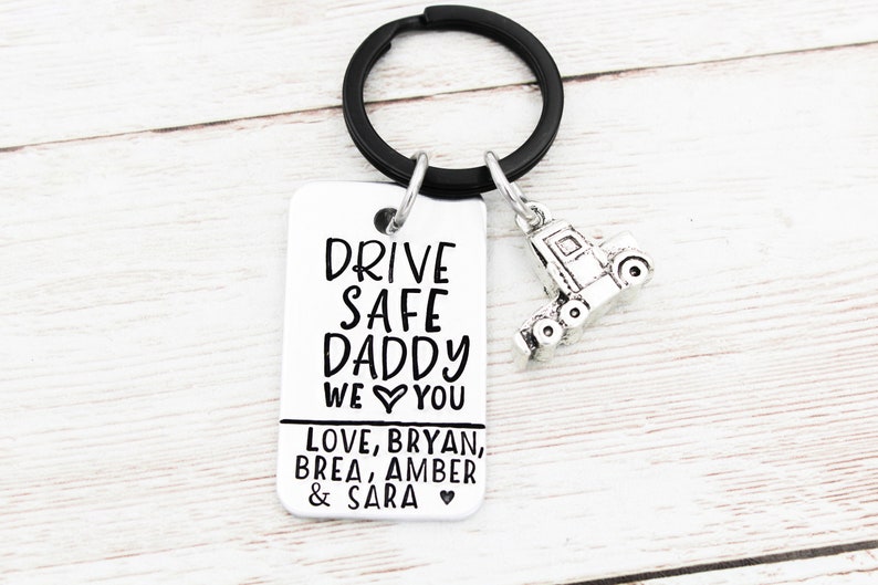 Drive Safe Daddy Keychain Truck Driver Gift Truck Driver Dad | Etsy