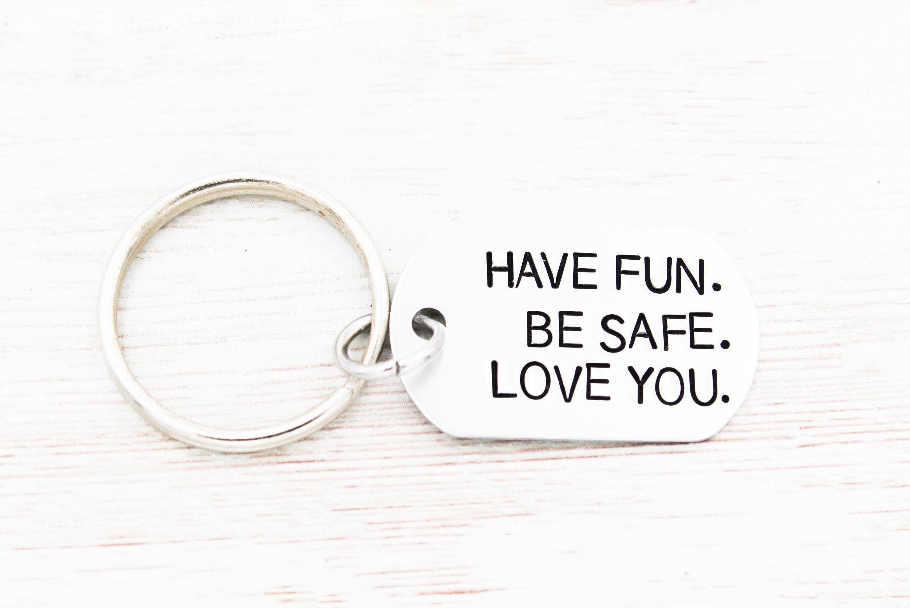 Have Fun Be Safe Love You Keychain Gift For Son Daughter | Etsy