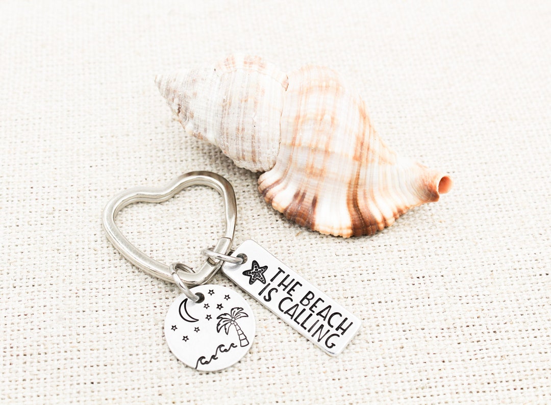 The Beach is Calling Keychain, Beach Keyring, Beach Lover Gift, Beach ...