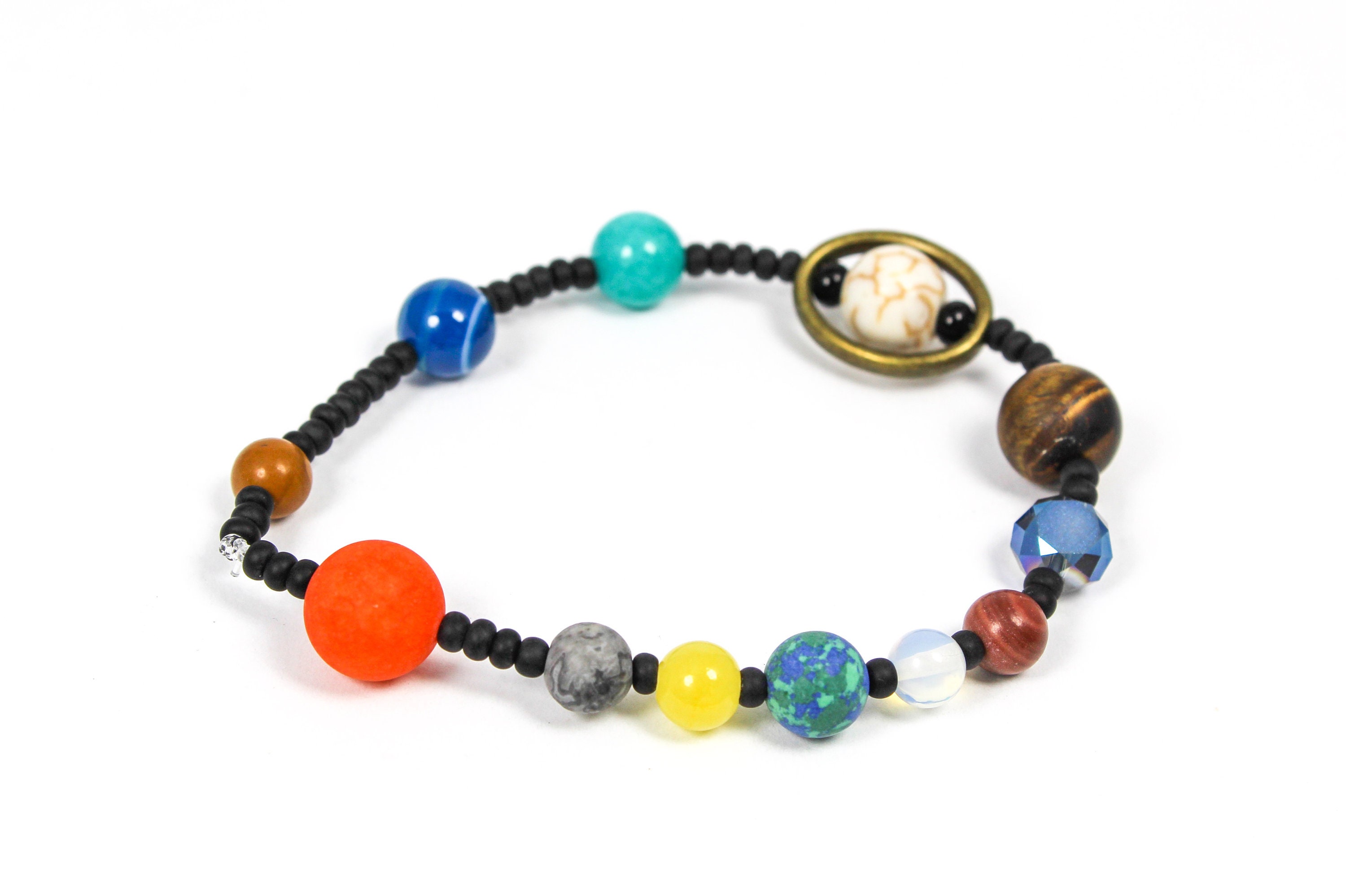 Planetary Bracelet, Planet Bead Bracelet, Solar System Jewelry ...